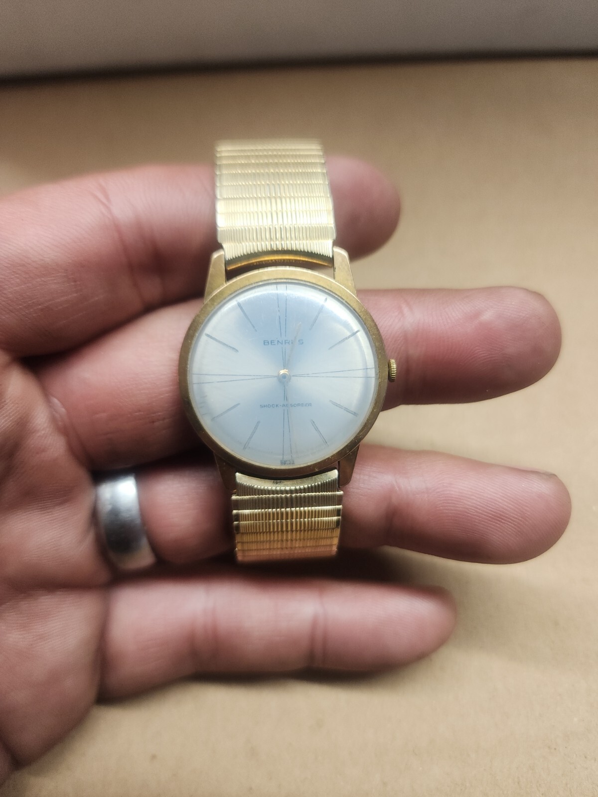 Vintage BENRUS Shock Absorber Mechanical Wind Watch 20 Micron GP ...