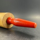 Vintage Wood Rolling Pin with Red Handles 17" long | eBay
