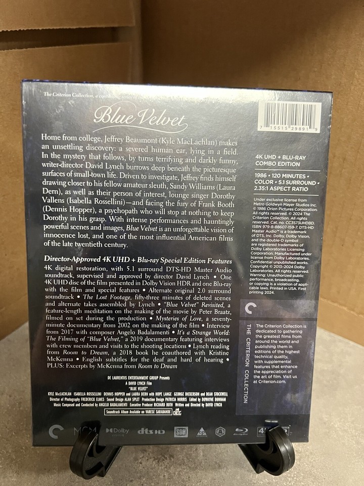 Blue Velvet (Criterion Collection) [New 4K UHD Blu-ray] With Blu-Ray ...
