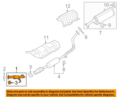 KIA OEM 12-13 Soul Exhaust System Exhaust Components-Front Pipe ...