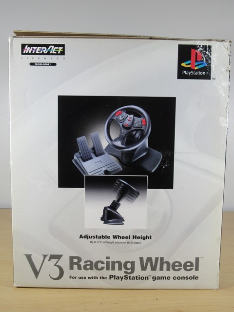 V3 InterAct Steering Racing Wheel & Pedals Sv-1118 for Sony PlayStation ...
