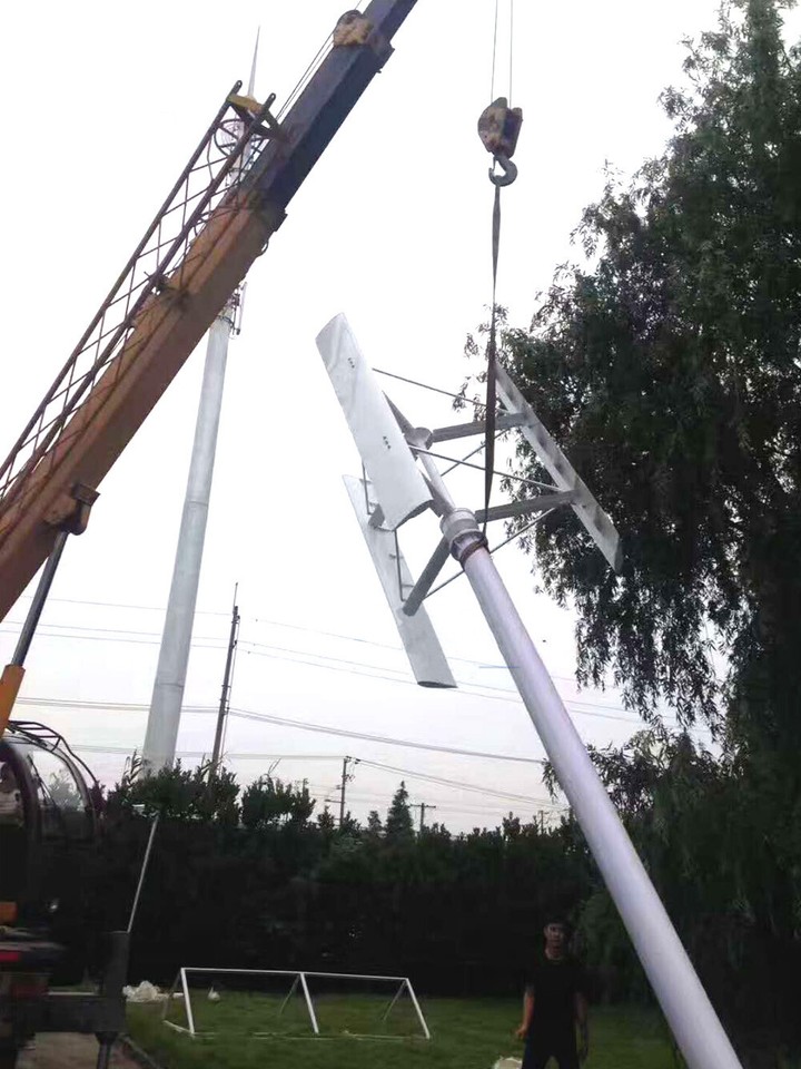 3000W Vertical Axis Wind Turbine Generator VAWT 48V 220V 3Phase Wind ...