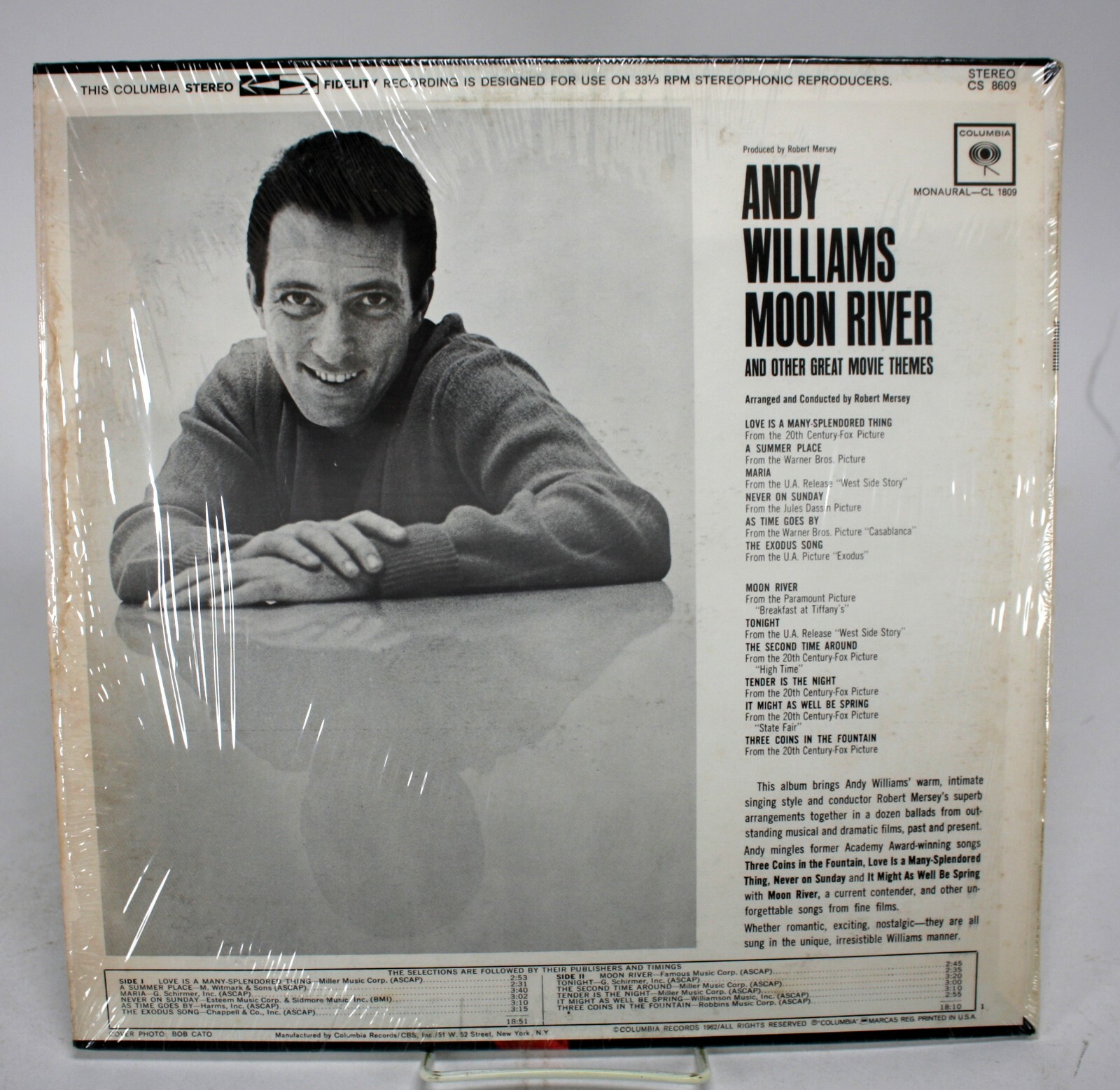 ANDY WILLIAMS - MOON RIVER & OTHER GREAT MOVIE THEMES - VINYL RECORD ...