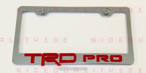 3D TRD Sports Pro Stainless Steel Chrome Finished License Plate Frame ...