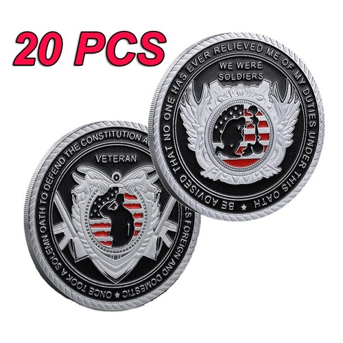 20PCS Silver Collectible Challenge Coin Medal Gift US ARMY Military ...
