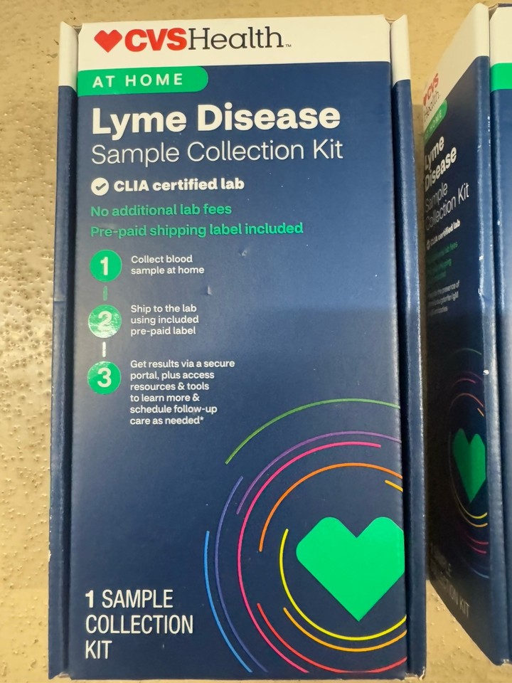 2 Pack CVS At Home Lyme Disease Sample Collection Test Kit Exp 5/2027 ...