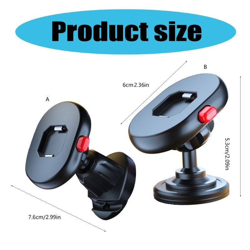 Car Phone Holder Lock Type Phone Stand 360 Adjustable Dashboard Phone ...