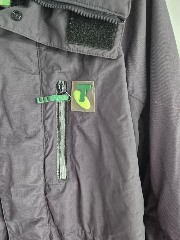 Telstra Jacket 4XL Grey Hooded Utility Jacket Zip Pockets | eBay Australia