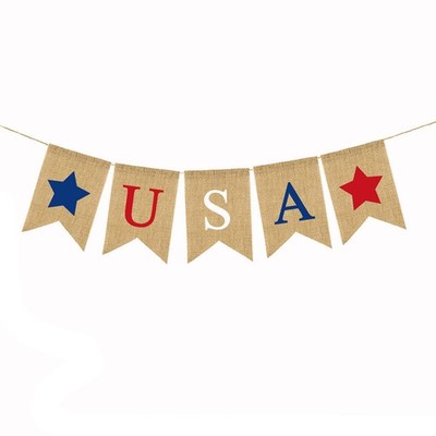 2 Banner Patriotic American Decorations for Party Flag Wall | eBay ...