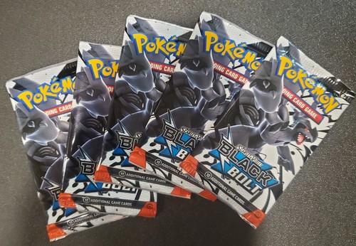 Pokemon TCG: S&V Black Bolt 5 Booster Packs Factory Sealed New FREE ...
