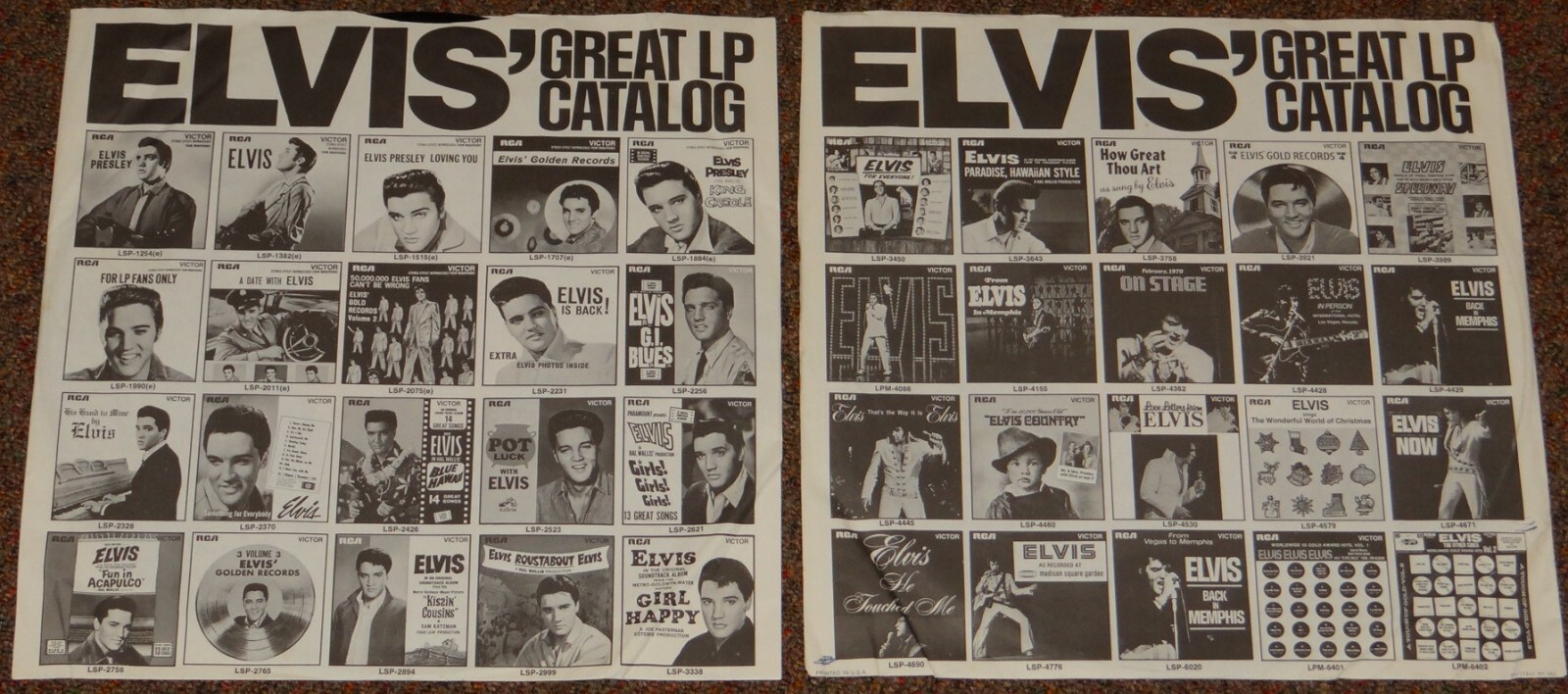 "ELVIS" Elvis Presley Compilation DOUBLE LPs RCA Stereo 1973 VG++ (EX ...