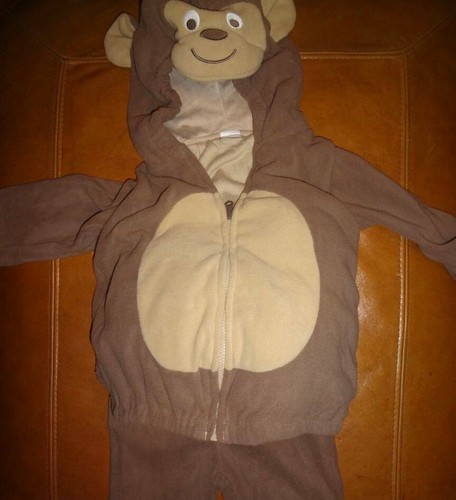 Carter's Halloween Monkey Costume Plush Jacket Pants Medium Brown SZ 6 ...