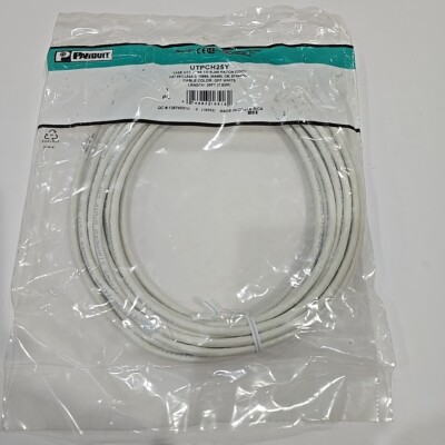 Panduit Cat.5e UTP Patch Network Cable New Sealed 25ft Off White | eBay