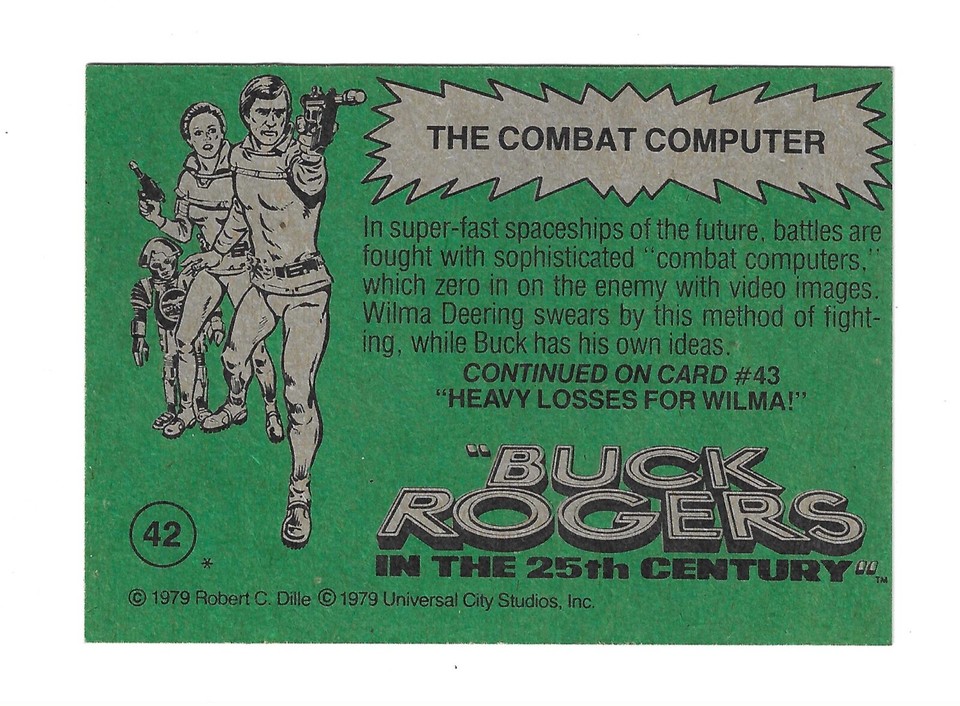 1979 Topps Buck Rogers in the 25th Century Card #42 The Combat Computer ...