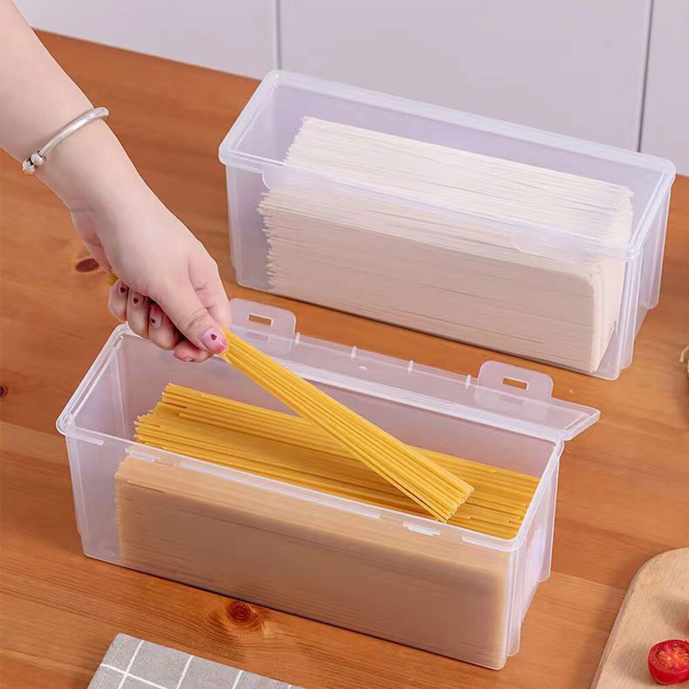 2Pcs Clear Noodle Storage Organizer Refrigerator Storage Box Home ...