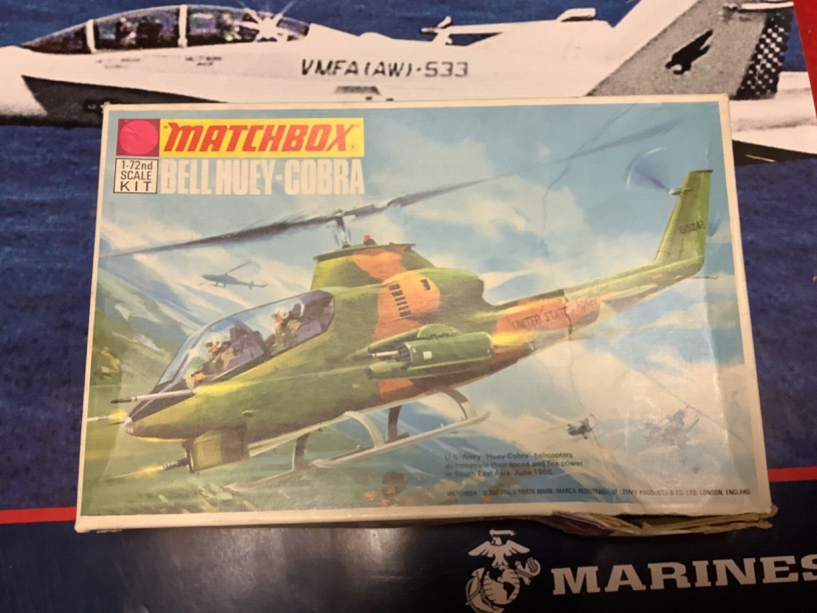 Vintage rare estate model Matchbox Model Kit Bell AH-1G Hueycobra | eBay