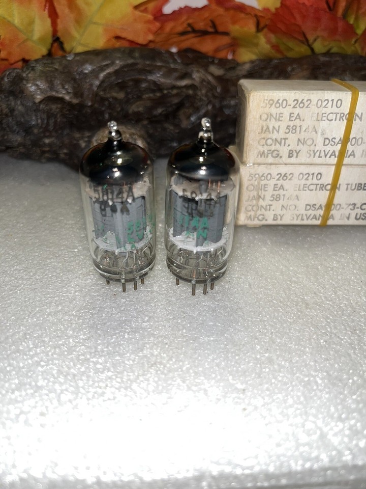 5814A Matched Pair Vacuum Tubes Sylvania Grey Plate Hickok Tested | eBay