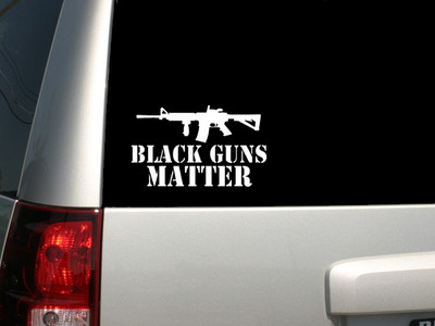 6" White Vinyl "Black Guns Matter AR" Decal - Made in USA | eBay