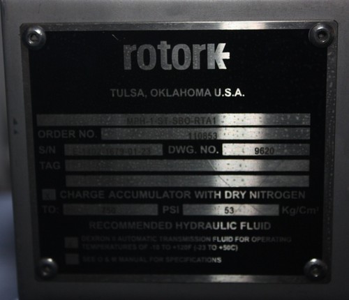 Rotork Actuator ESD RH-120-060F/C2 FLOWSERVE 6D-1155 3" DN80 CL900 Ball ...
