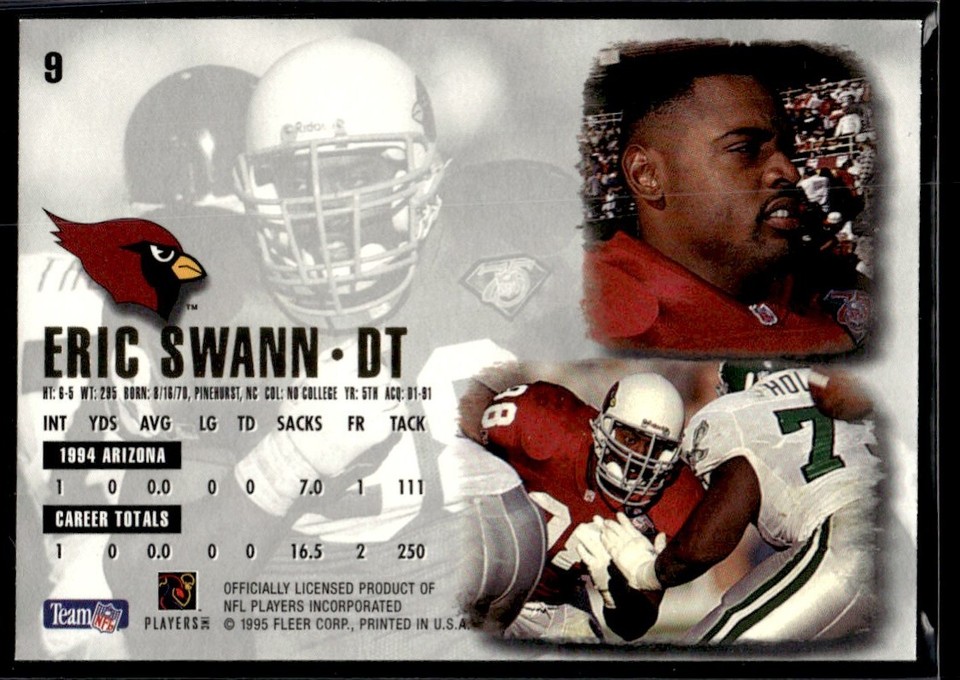 1995 Ultra Eric Swann Arizona Cardinals #9 | eBay