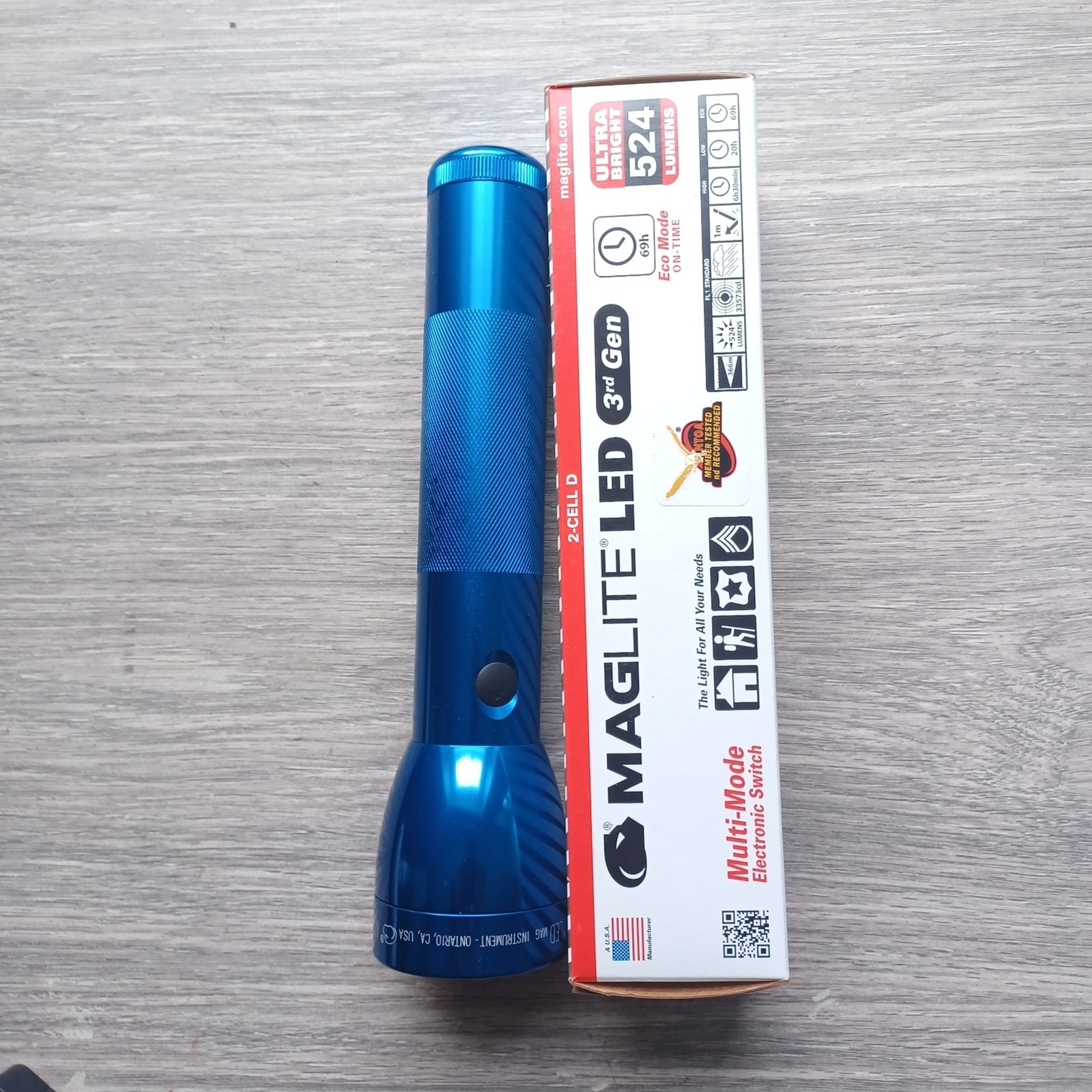 MagLite ML300L-S2115 LED2-CELL D Flashlight Blue | eBay