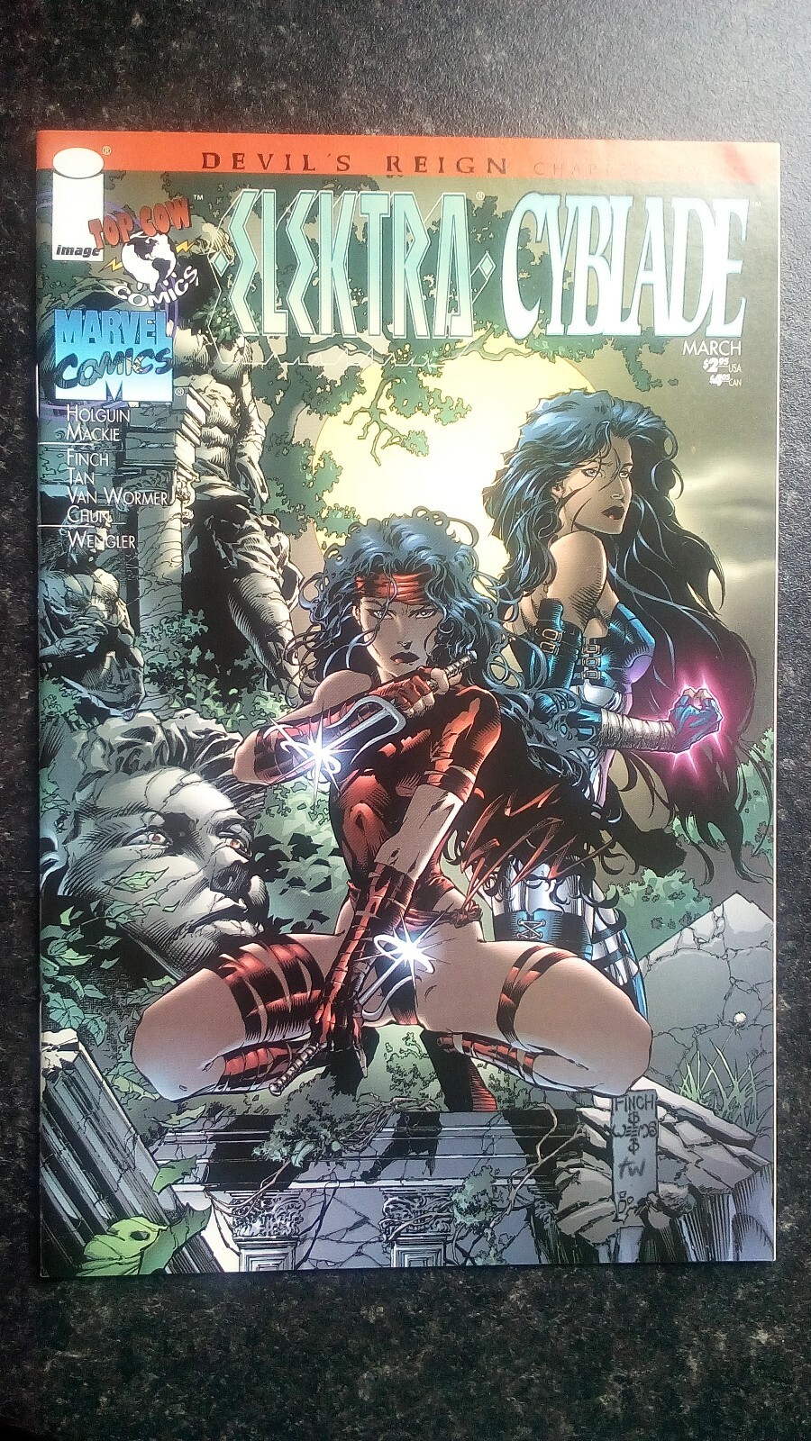 Electra Cyblade Devil's Reign Chapter 7 Comic, March 1996 Top Cow ...