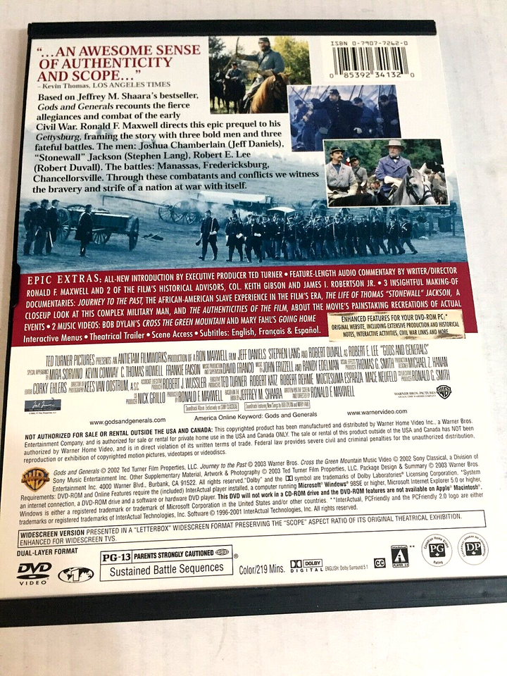 Gods and Generals DVD: Jeff Daniels Ships Same Day With Tracking | eBay UK