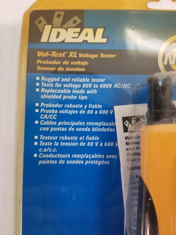 Ideal 61-085 VOL-TEST XL Voltage Tester Cat III 80-600V AC/DC | eBay