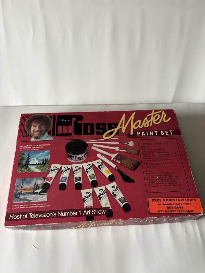 Incomplete Bob Ross Master Paint Set Oil Colors Brushes Palette Knife ...