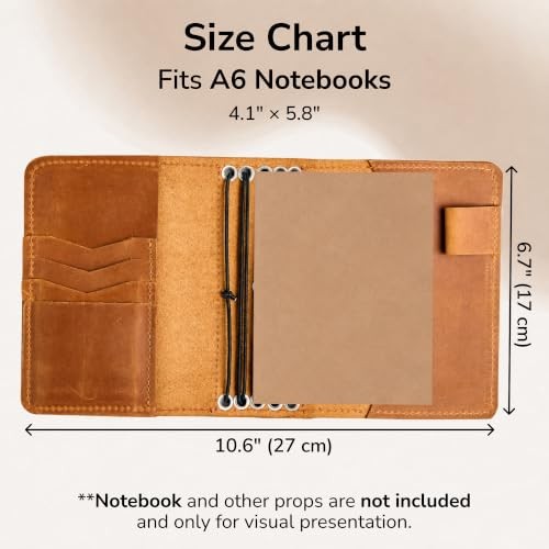 TORAKIP Leather Journal Cover – Handmade Refillable Notebook Cover Fits ...