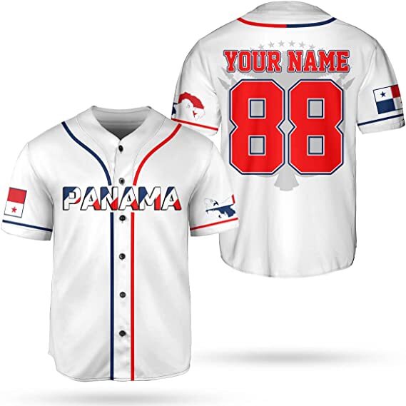 Personalized Panama Baseball Jersey Camisa Shirt, Panamanian Flag ...