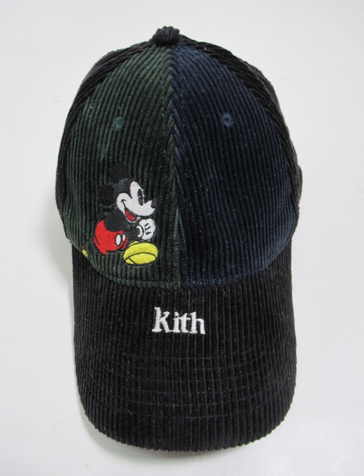 Kith x Disney Split Colorblocked Corduroy Mickey Cap … - Gem