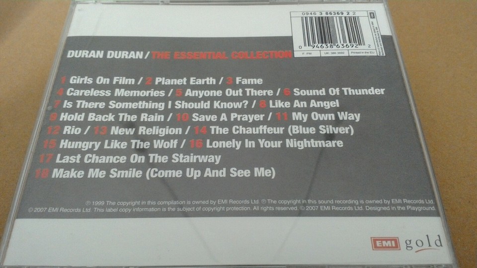 Duran Duran - The Essential Collection - Europe 2007 Parlophone CD ...