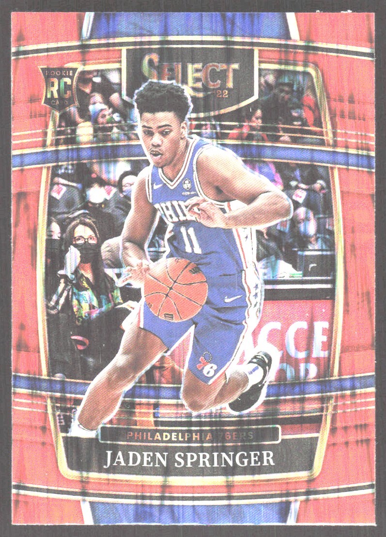 2021-22 95A Panini Select Orange Flash Prizm Jaden Springer Rookie ...