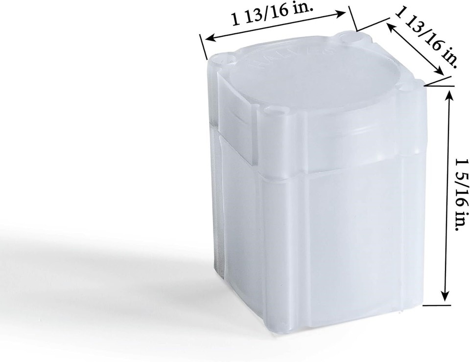 5 Half Dollar Square Coin Tube Archival Storage Stackable Hold Kennedy ...