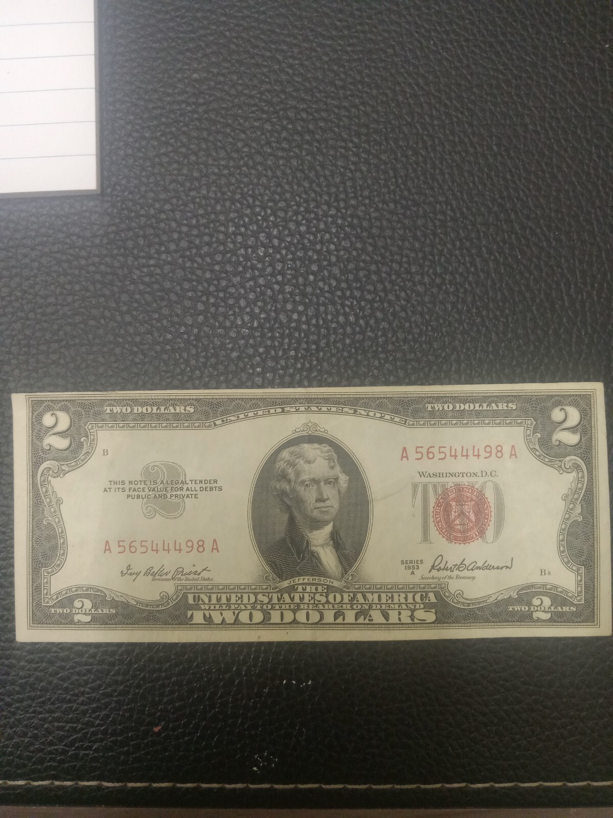 **ERROR** 1935 A off Center Cut With Cool Serial Number Read Seal $2 ...