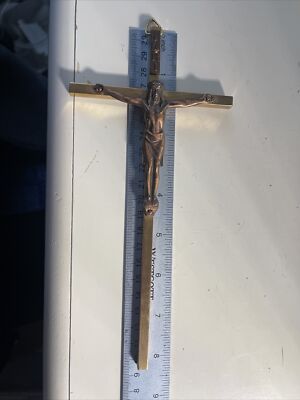 Brass Crucifix Cross Jesus Catholic INRI | eBay