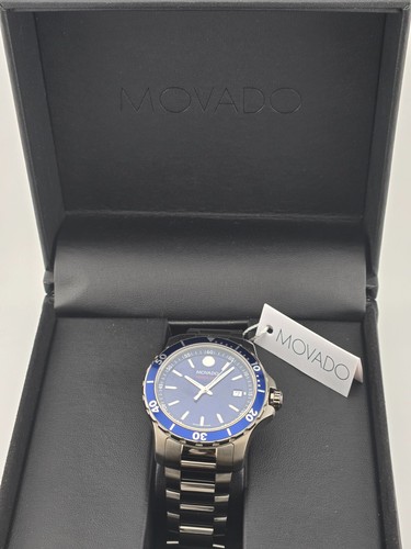 Movado Men's Series 800 Blue Dial Stainless Steel Watch - 2600159 ...