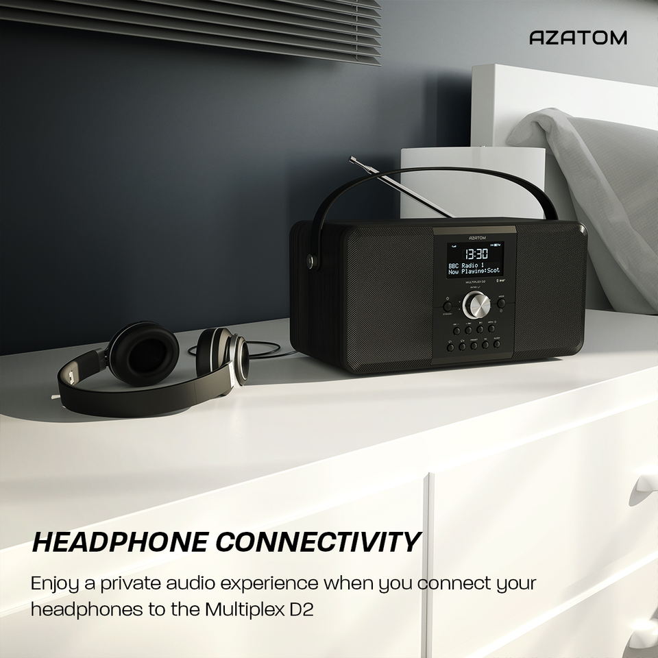 Azatom DAB+ FM Radio Clock Stereo Speaker Alarm Bluetooth - Multiplex ...