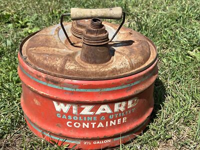 Vintage Wizard Western Auto 2 1/2 Gallon Gas Can | eBay