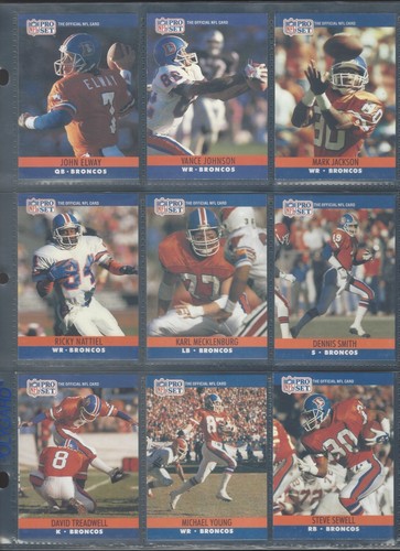 1990 Pro Set Denver Broncos - 9 Players | eBay