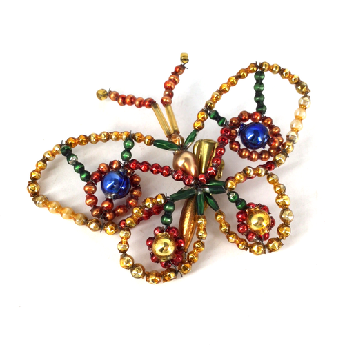Christopher Radko Mercury Glass Bead wired Clip On Butterfly Ornament ...