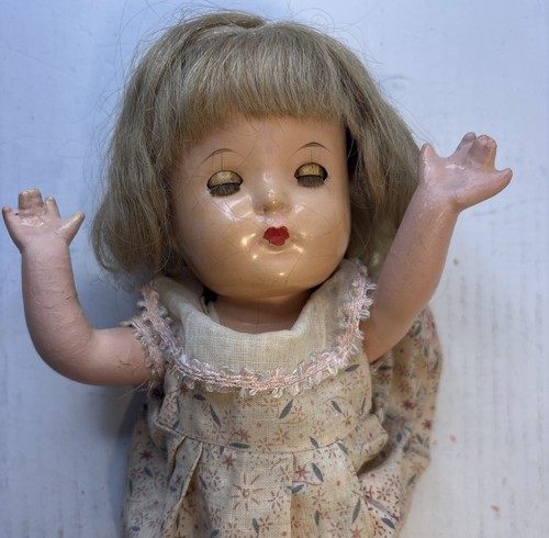 Effanbee Patsy kin Vintage Composition Doll 11” Wig & Dressed Cute! | eBay