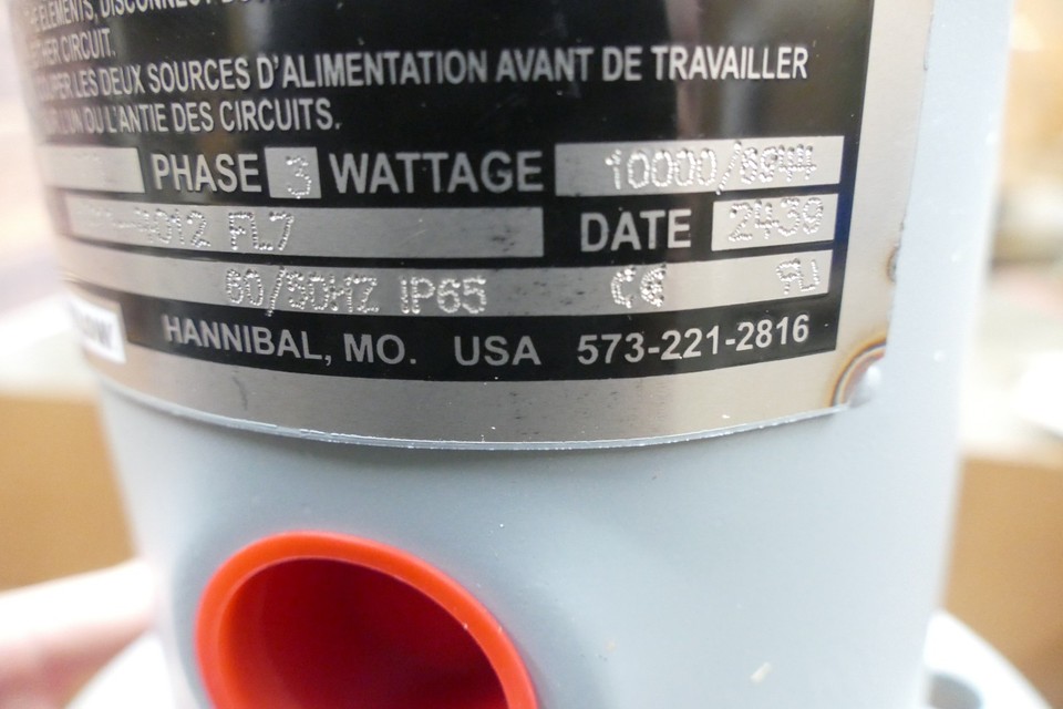 Watlow Tubular Flange Immersion Heater 2411-4012 FL7 (480V/400V 3Ph ...