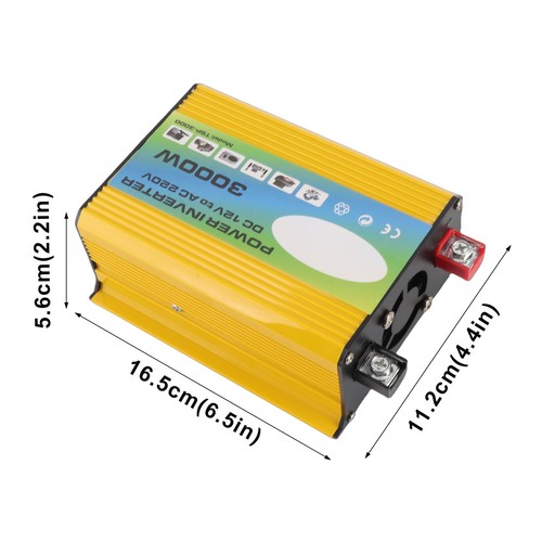 Yellow EU Plug 220V Peaks Power 3000W Modified Sine Wave Inverter High ...