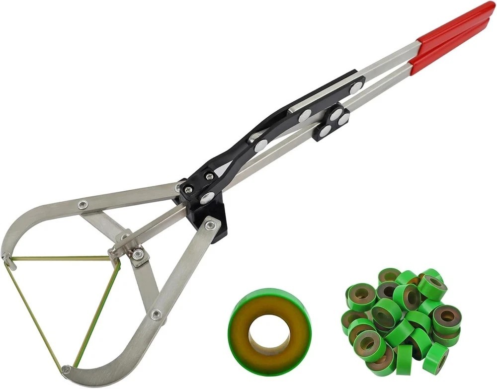 Cattle Banding Tool, Extra Large Bander with 24Pcs Bands Rings, Large ...