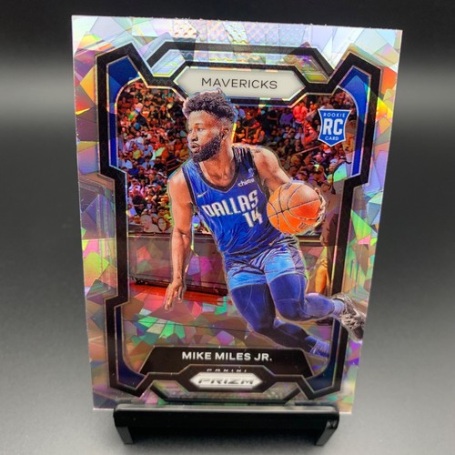 2023-24 Panini Prizm #295 Mike Miles Jr. Cracked Ice RC Dallas ...