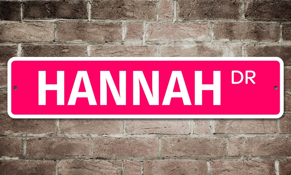 6201 SS Hannah 4" x 18" Novelty Street Sign Aluminum | eBay