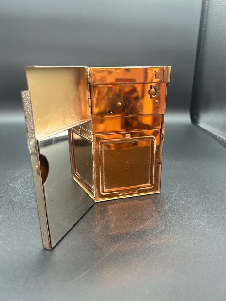 Vtg Volupte Mini Handbag Musical Piano Cosmetic Lipstick Compact ...