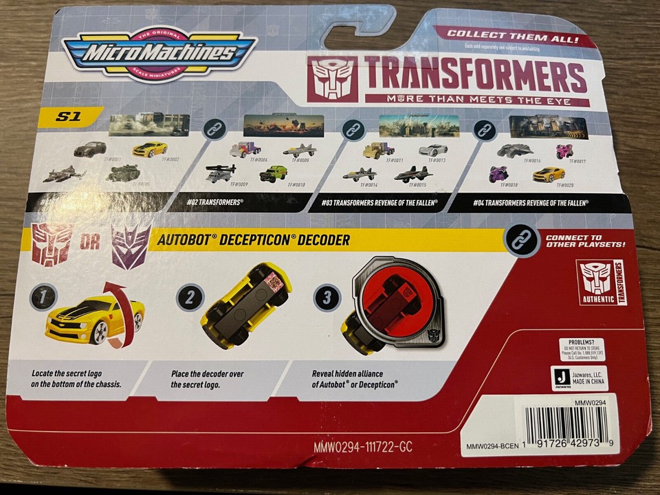 NEW - Micro Machines Transformers Series 1 #01 Translucent Bumblebee ...